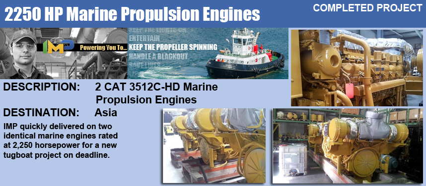 2 CAT 3512C-HD Marine Propulsion Engines